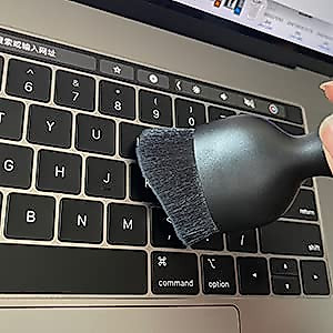 TEUOPIOE Auto Interior Dust Brush, Car Detailing Brush, Soft Bristles Detailing Brush Dusting Tool for Automotive Dashboard, Air Conditioner Vents, Leather, Computer,Scratch Free (Black)