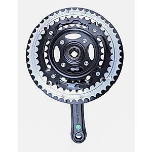 FOMAS MTB Crankset,Mountain Bike Crankset,9 Speed Square Taper crankset,Chain Ring Set,Speed crankset for Bicycle.170mm Crank Arm, Chainring Front Sprocket Suitable for 9/16" Pedal.