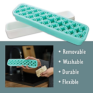 The Beadsmith Keeper Crafter Silicone Holder – Flexible Dividers Accommodate Makeup & Beauty Supplies, Sewing, Art & Paint Brushes, Jewelry Making Tools, Desk/Office Storage