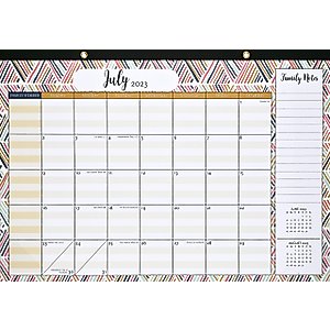 2023-2024 Family Desk Pad and Wall Calendar - Large 17'' x 11'' - Runs from July 2023-December 2024 - Plus 271 bonus stickers! (Desk Calendar Pad)