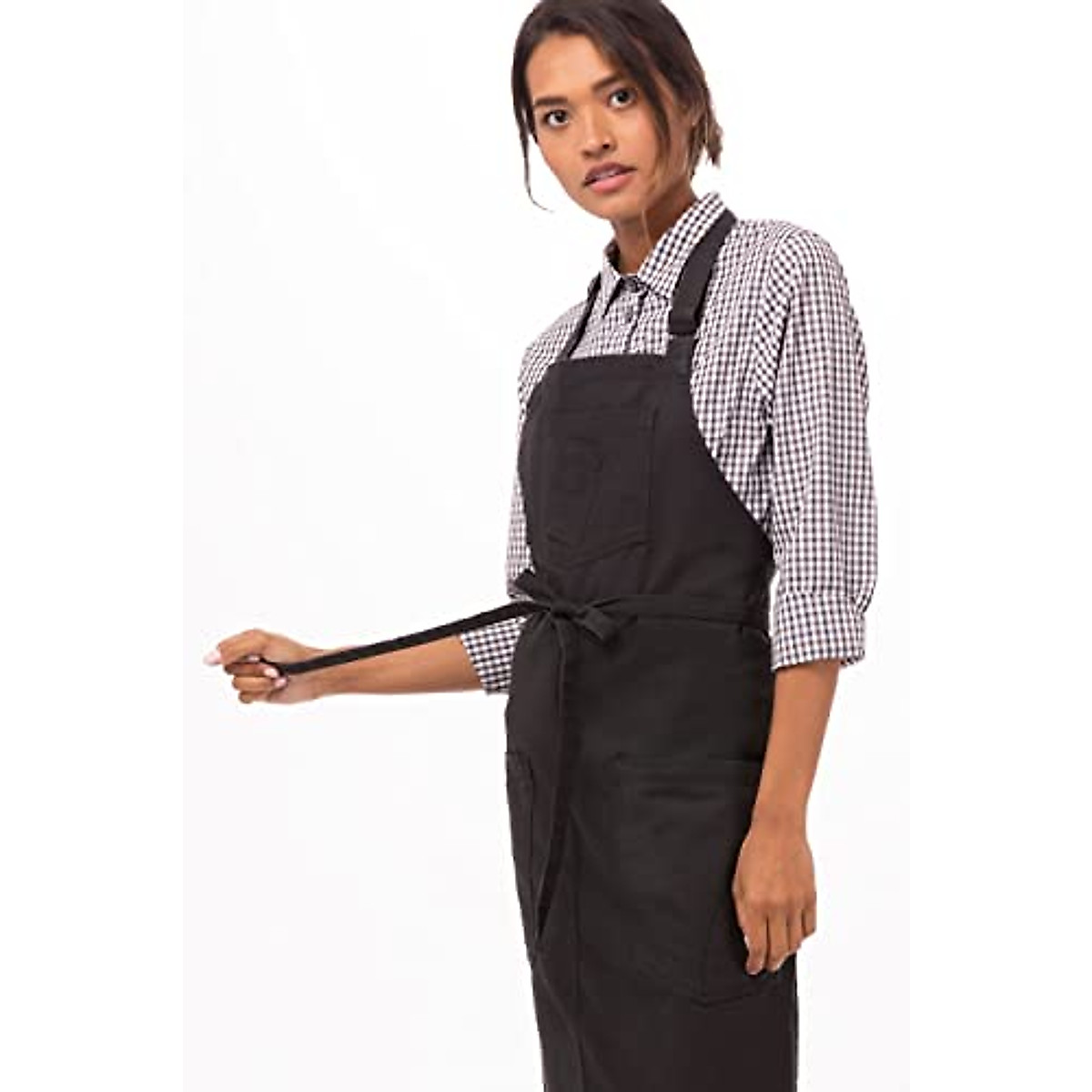 Chef Works Unisex Rockford Bib Apron, Steel Grey, One Size
