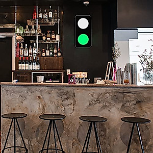 BBMI Remote Control Traffic Light, Red Green LED Wall Lamp, DC9-12V Traffic Lamp, (with Plug).