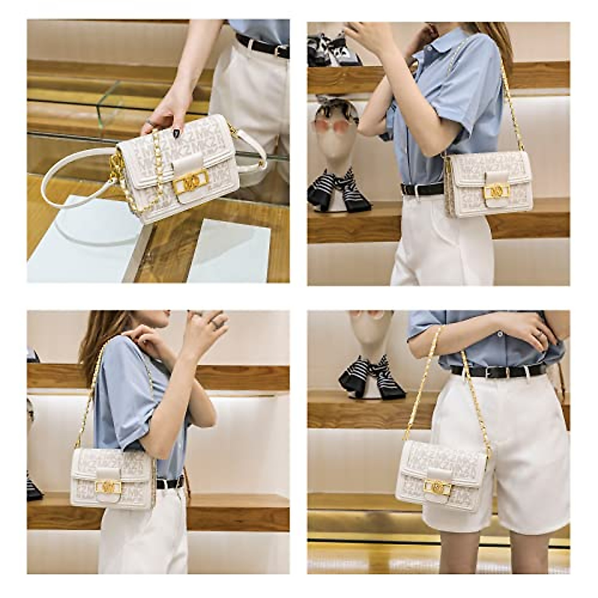 Chain Small Crossbody Purse Womens Crossbody Bag Letter Printing out of the Street，Commuter Women's Fashion Small Purse