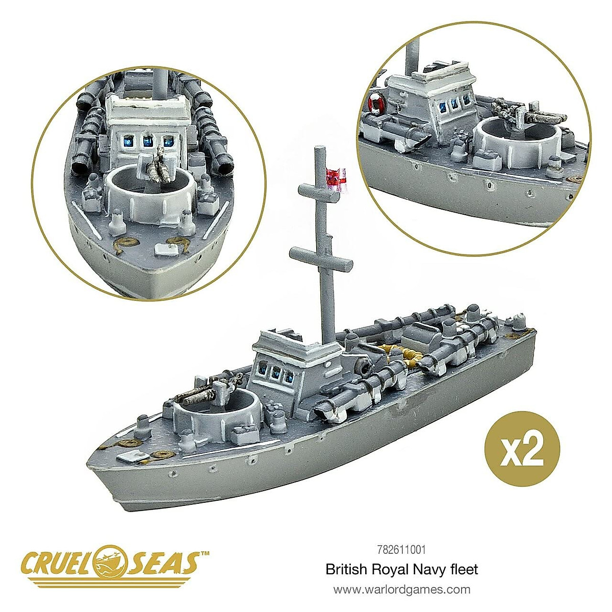 Cruel Seas Warlord British Royal Fleet 1:300 WWII Naval Military Wargaming Plastic Model Kit 782611001