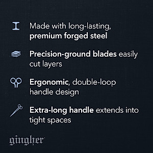 Gingher 6 Inch Double-Curved Machine Embroidery Scissors (01-005866)