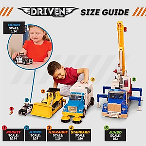 Driven by Battat — Red Pickup Truck & ATV – 1:24 Scale – Small Toy Truck with Lights, Sounds & More for Boys & Girls Age 3+