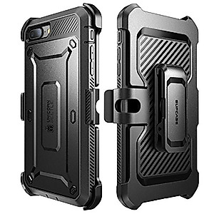 SupCase Unicorn Beetle Pro Series Case Designed for iPhone 7 Plus, iPhone 8 Plus Case, with Built-in Screen Protector Full-Body Rugged Holster Case for iPhone 7 Plus/iPhone 8 Plus (Black)