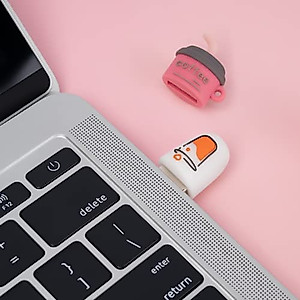 LEIZHAN Cute Coffee USB Flash Drive Computer Memory Stick USB Pendrive for Teachers, Students, Family and Friends (32GB, Pink Coffee)