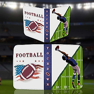 Football Card Binder with Sleeves, 400 Pocket Football Card Holder for Trading Cards Sports Cards Folder Football Collector Album 3-Ring Binder Book Storage Case for Boys and Girls Kids Gift