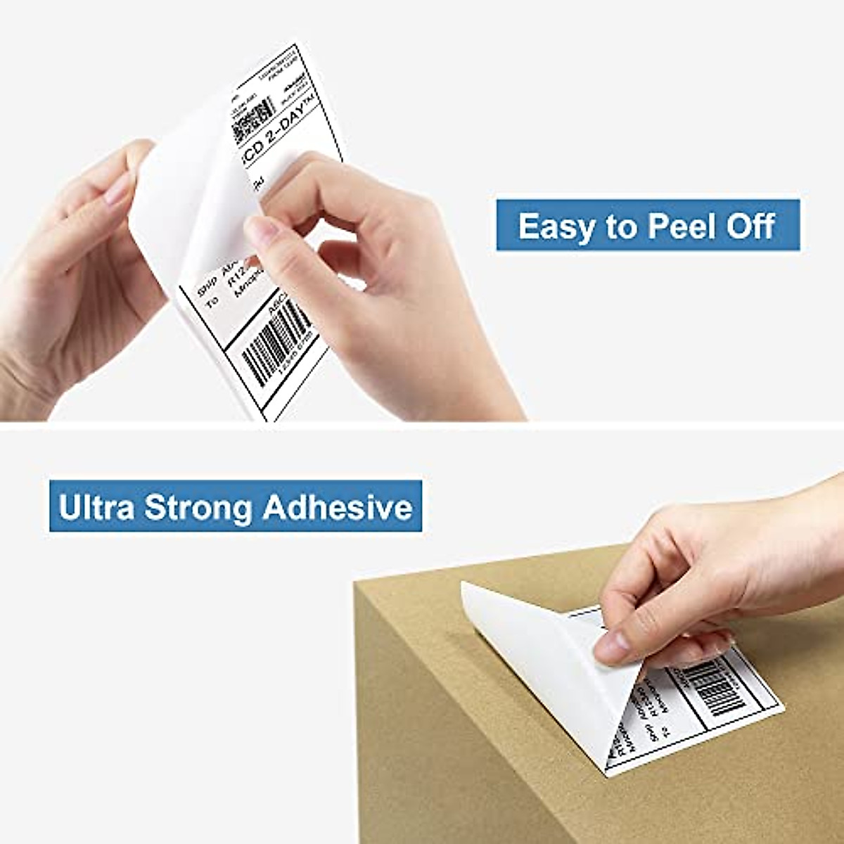 POLONO A400 Bluetooth Thermal Label Printer - 4x6 Label Printer for Small Business Shipping Packages - Portable Printer, Direct Thermal Shipping Labels 2Rolls (80 Labels/Roll)