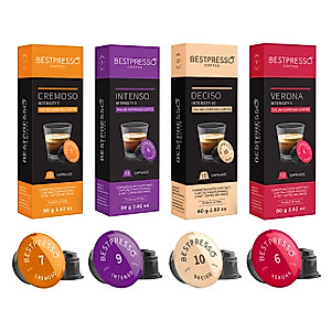 Bestpresso Coffee capsules compatible with Starbucks Verismo, Caffitaly, CBTL, K-fee systems 80 Pods (Variety Pack)