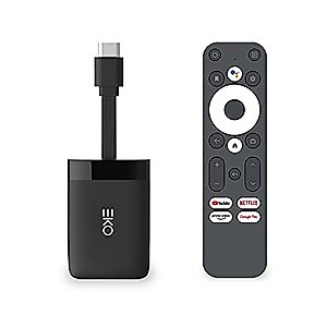 EKO TV Box 4K Ultra HD, Android TV, Streaming Media Player Google Assistant Built-in & with Google Play Store