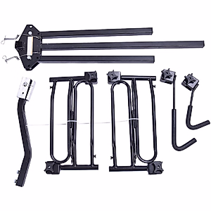 Goplus 2-Bike Hitch Mounted Rack, Hitch Bike Rack Carrier Fits 1-1/4" and 2" Hitch Receivers, Tray Style Smart Tilting Design Bicycle Rack