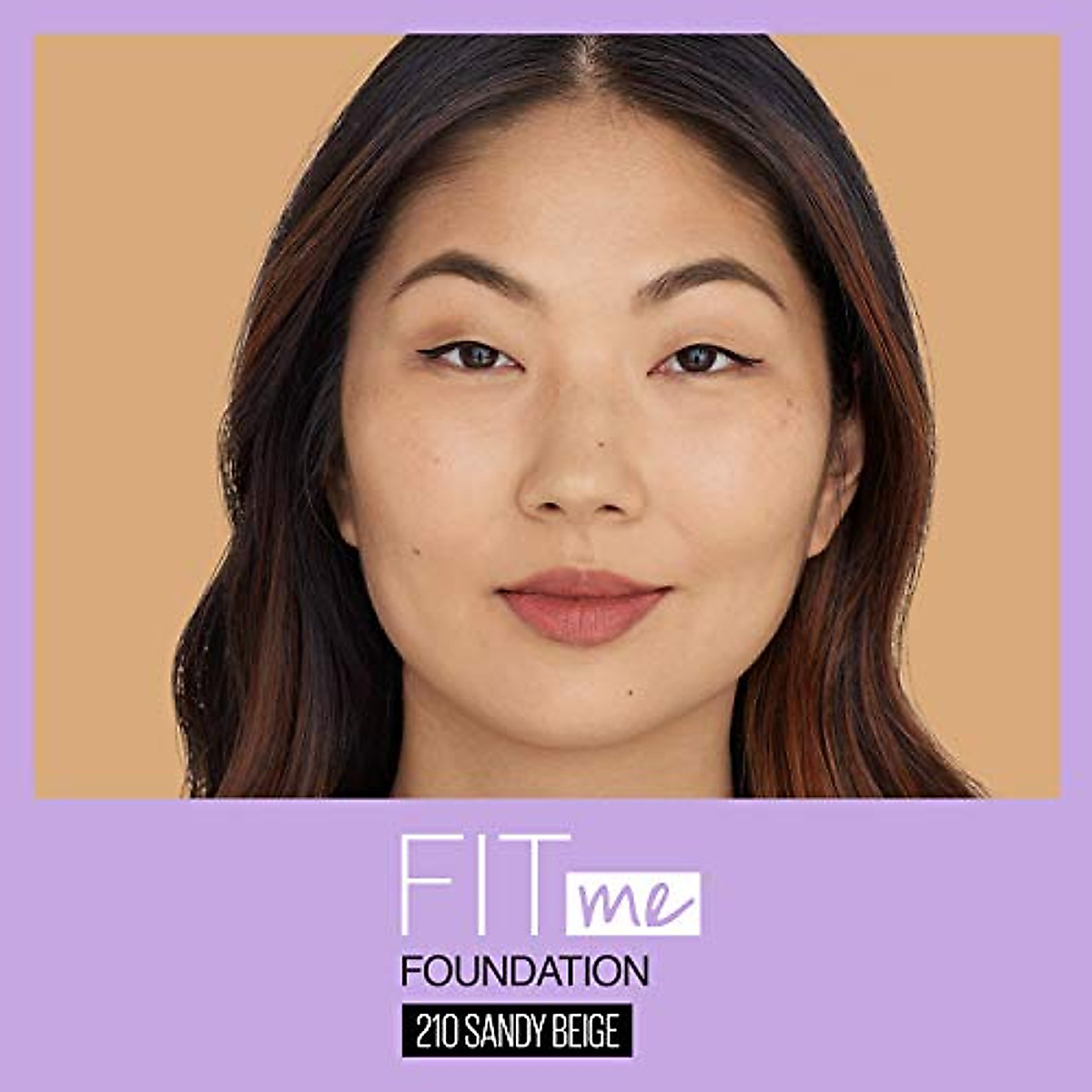 Maybelline Fit Me Dewy + Smooth SPF 18 Liquid Foundation Makeup, Sandy Beige, 1 Count