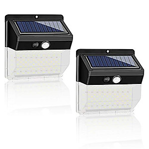Solar Wall Lights Outdoor, 136 LED Motion Sensor Security Light, Waterproof Backyard Light for Front Door, Garden Driveway Porch Walkway Pool Patio Deck, Yard, Garage (2 Pack)
