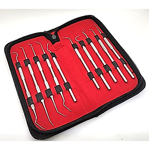 Set of 10 Stainless Steel Precision Micro Probe Set Combo, 5.5 inch- 6 inch Overall Length