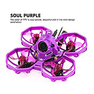 NIRAA FPV Drone Kit Junior Racer 75 Purple Mini Quadcopter Pro Remote Control Toys Flight Controller with Compatible for Caddx Camera HD (Color : Purple RTF)