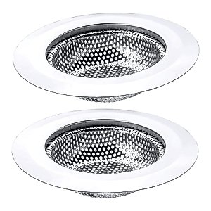 Generic Stainless Steel Bathtub Hair Catcher Stopper Shower Drain Hole Filter Trap Kitchen Metal Sink Strainer Floor Drain Accessories, Silver