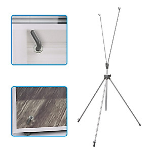 Adjustable Reinforced X Banner Stand, Fit Banner Size 23 x 63 to 32 x 78 Inches with Travel Bag