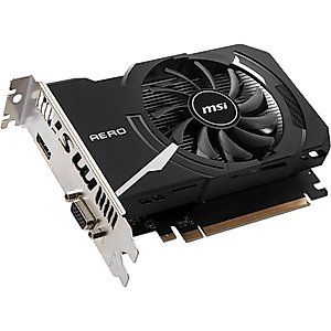 MSI GAMING GeForce GT 1030 2GB GDRR4 64-bit HDCP Support DirectX 12 ITX OC Graphics Card (GT 1030 AERO ITX 2GD4 OC)