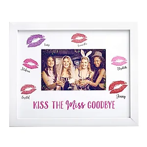 Kate & Milo Bachelorette Signature Frame, Bachelorette Party Keepsake Picture Frame, Bachelorette Guest Book Alternative for Bride to Be, 4 x 6 Frame, White
