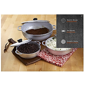 AIRADP 3Pieces Cast Aluminum Caldero or Oven Set with Lid