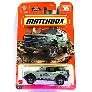 Matchbox - Ford Bronco - 2021 - National Parks - Matchbox 70 Years - 2023 - Mint/NrMint Ships Bubble Wrapped in a Sized Box
