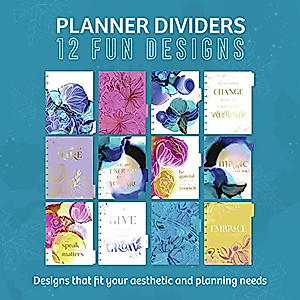 Happy Planner 2023 Daily Planner and Calendar, 12-Month Daily, Weekly, and Monthly Planner, Jan. 2023–Dec. 2023, Wellness Layout, Inky Florals Theme, Classic Size, 7 Inches by 9 1/4 Inches