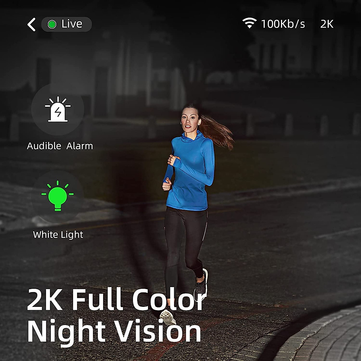 Rraycom 4pc Solar Security Cameras Wireless Outdoor, 2K Battery Powered Security Cameras, WiFi Security Cameras for Home Outside, Color Night Vision, AI Motion Detection, 2-Way Audio, IP65, SD/Cloud