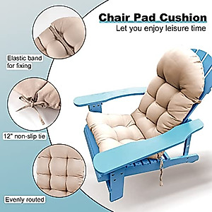 PNP HWJIAJU Set of 2 Patio Chair Cushion for Adirondack, High Back Rocking Chair Cushion 44x19x4 inch, Outdoor Seat Back Chair Cushion Sunscreen and Fade-Resistant (Beige, 2)