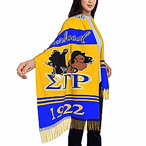 Beyli Sigma Gamma Rho Scarf Winter Warm Long Scarf Sister Gift Soft Tassel Scarf 77.6" * 28.3" Tassel 4"