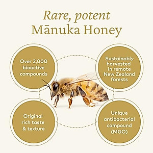Comvita Manuka Honey (UMF 10+, MGO 263+) New Zealand’s 1 Manuka Brand Premium Superfood for Nourishing Wellness Raw, Wild, Non-GMO 17.6 oz