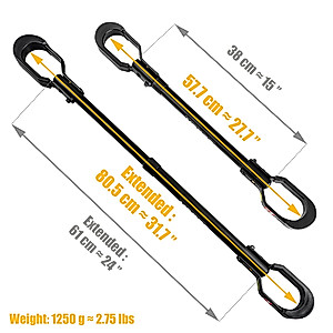 Venzo Bike Top Tube Cross-bar Frame Adjustable Adapter for Bike Car Rack or Home Storage Stand - Great for Y-Frame Kids Ladies Dual Suspension Cruiser MTB Road Bicycles - Capacity 18kg/39.7Lbs (1)