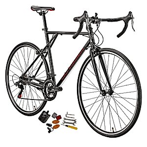 EUROBIKE XC560 Road Bike,21 Speed Street Bike for Men,54Cm Womens Road Bicycle,700C Racing Commuter Bike for Adults,Black
