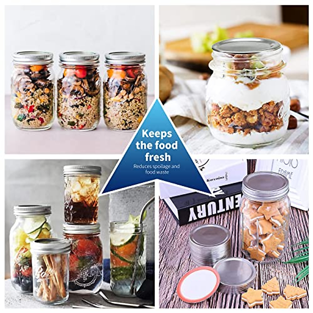 Mason Jar Vacuum Sealer Kit: Electric Jar Vacuum Pump With Wide Regular Mouth Mason Jars Compatible with Food Saver Vacuum Sealer Machine Canning Sealer with Jar Attachment 2 Hose for Food Storage