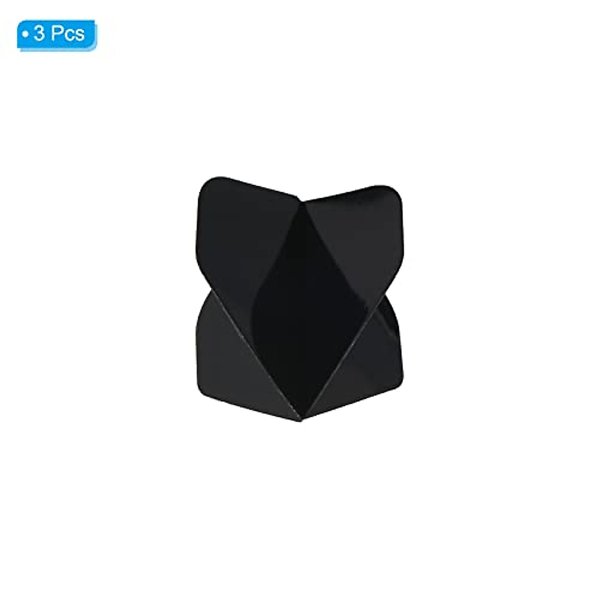 PATIKIL Dart Flights, 3 Pack PET Standard Darts Accessories Replacement Parts for Soft Tip Steel Tip, Black