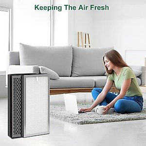 NXBHG 4 Pack 15 Replacement Filter for MA Air Puri-fier models 15, 3-in-1 Filter Contains Pre-filter and Activated Carbon Filter, 4 Pack