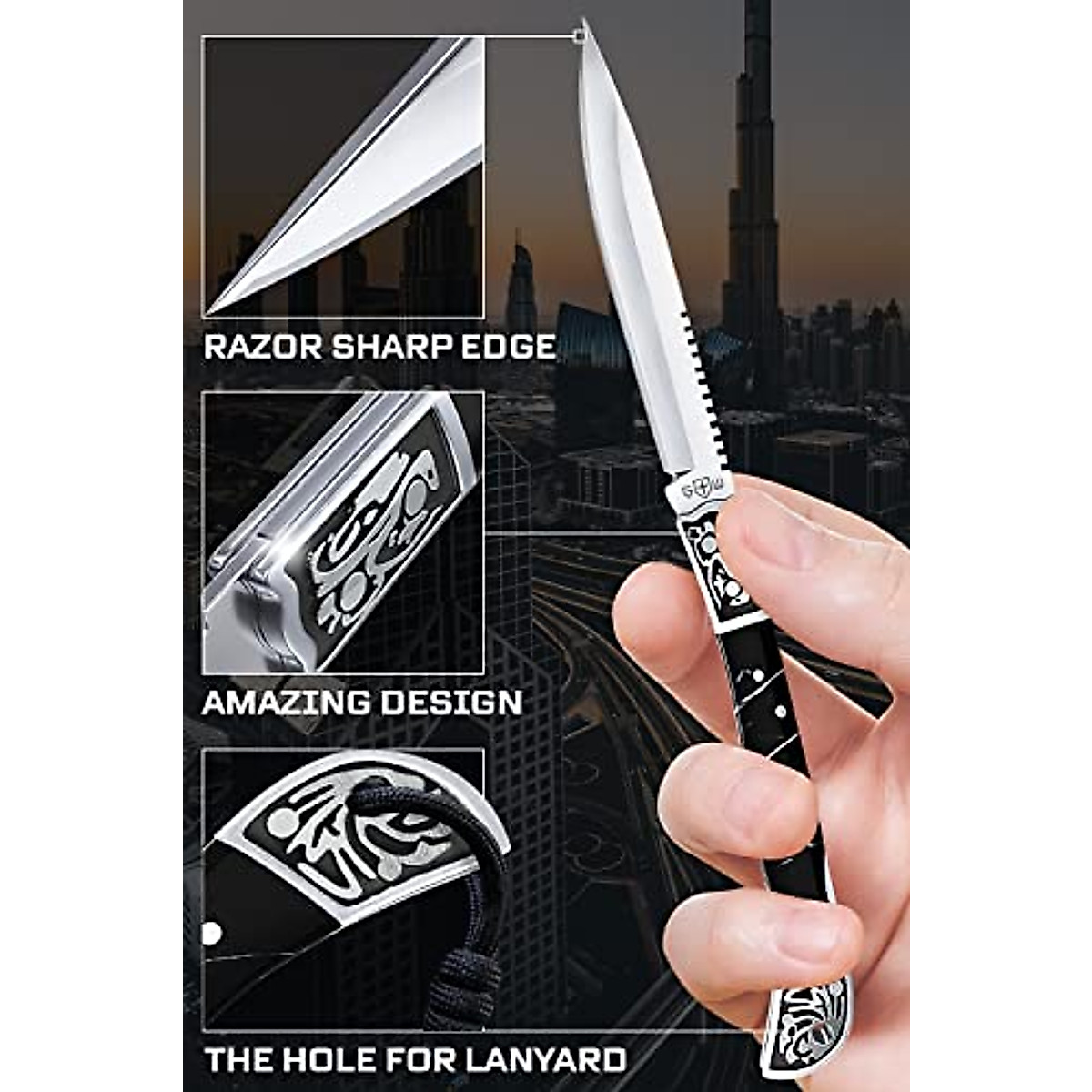 Pocket Knife for Men - Folding Knife - EDC Fold Knives - Sharp Blade Knifes - Best Pocket Knife for Urban Work Hobby Unboxing - Stocking Stuffers for Men - Gift for Men and Women 806