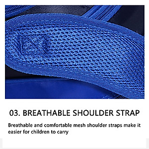 Reorzon Kids Toddler School Backpack 3D Comic Student Schoolbag Waterproof Lightweight Elementary Bookbags for Boys Girls (Blue, 30cm*18cm*42cm)