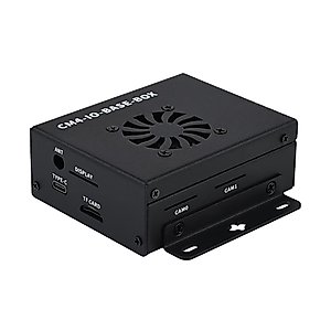 Mini-Computer Based On Pi Compute Module 4 (CM4 NOT Included), Mini IO Board Full Version,Cooling Fan Inside, Metal Case Cov