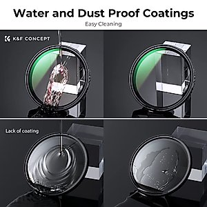 K&F Concept 52mm Variable ND Filter ND2-ND32 Camera Lens Filter (1-5 Stops) No X Cross HD Neutral Density Filter with 28 Multi-Layer Coatings Waterproof (Nano-X Series)