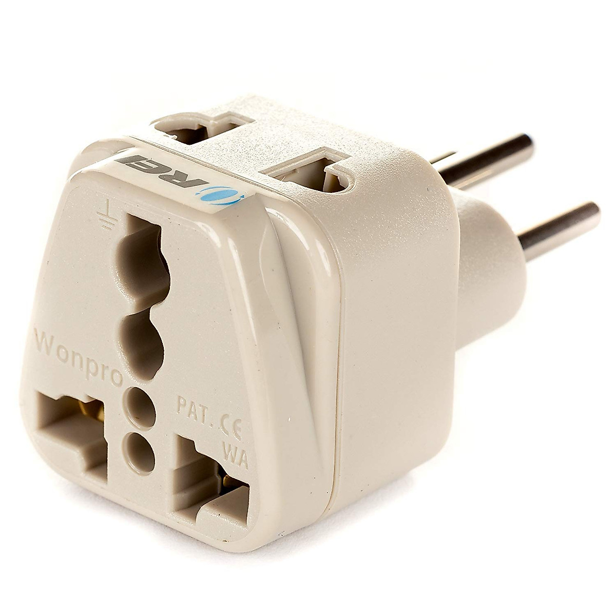 OREI US to Switzerland Plug Adapter -Switzerland Travel Adapter - Type J - Universal 2 in 1 - CE Certified - RoHS Compliant - Beige (DB-11A)