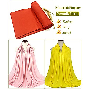 Harewom 3PCS Head Wraps for Black Women Turban Headwraps Stretchy African Hair Wraps Soft Jersey Head Scarf Tie Headbands Pack for Dread Locs Natural Hair