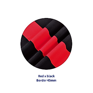 Zengjo Striped Shirt Long Sleeve(Red and Black,XXL)