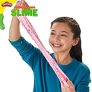 Play-Doh Nickelodeon Slime Brand Compound Rainbow Mixing Set, Pre Made with Add-in Charms, Kids Arts & Crafts Kit, Preschool Sensory Toys, Ages 4+