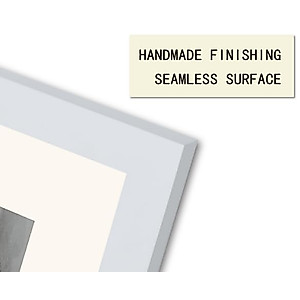 Art Emotion White 16x20 Picture Frame with 11x14 Mat (Handmade Finishing Seamless Surface)| Versatile Wood Frame for Photos, Posters, and Art | Modern Design for Home or Office Decor