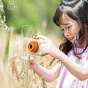 Yrmaups 2.0inch IPS Children's Digital Camera, Dual Front & Rear Cameras, 4800W HD Camera with 8X Digital Zoom for Photography & Video Recording, Children's Gift