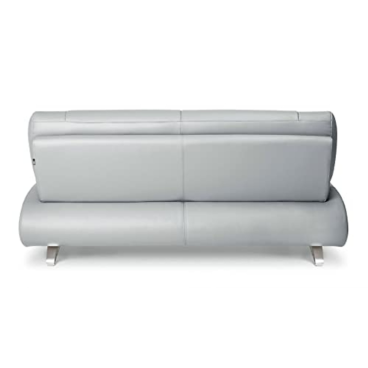 Zuri Furniture Modern Aspen Light Grey Microfiber Leather Loveseat