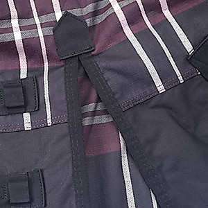 Gallopoff 600D Ripstop Waterproof Breathable Mini Horse Rain Sheet Pony Turnout Rainsheet (No Fill) Redplaid 45