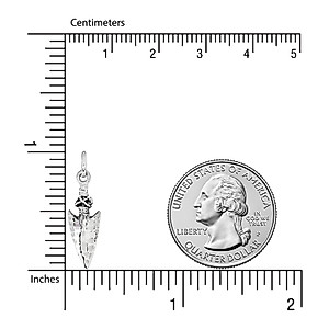 WithLoveSilver Solid 925 Sterling Silver Celtic Archer Rock and ArrowHead Pendant